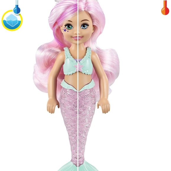 None | Toys | Color Reveal Chelsea Mermaid Doll With 6 Surprises Styles ...